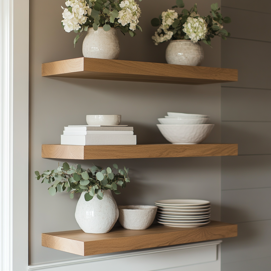 White Oak Floating Shelf – Brick Mill Furniture