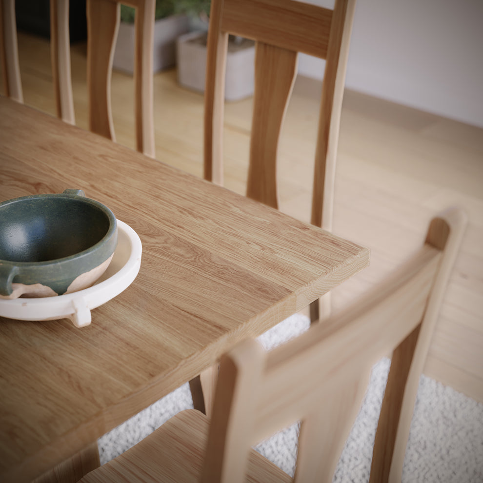 The Rowland Solid Wood Dining Table | Brick Mill Furniture