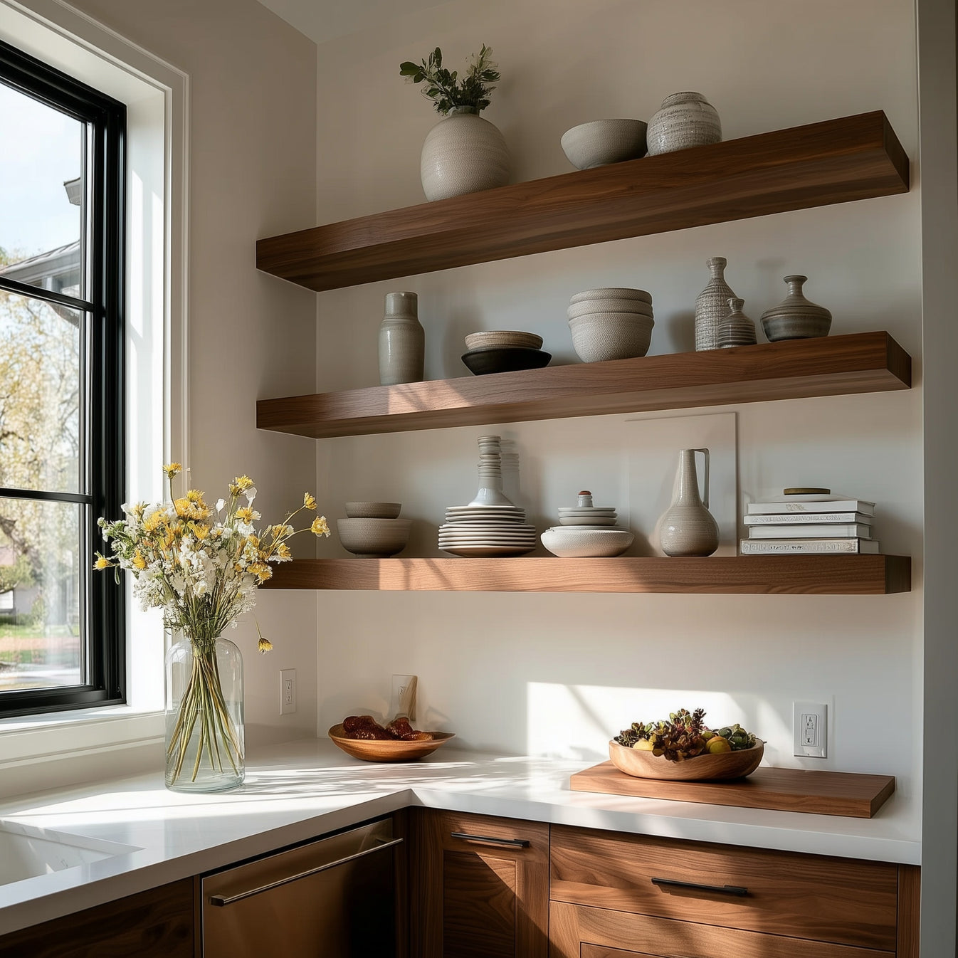 Walnut Floating Shelf – Brick Mill Furniture
