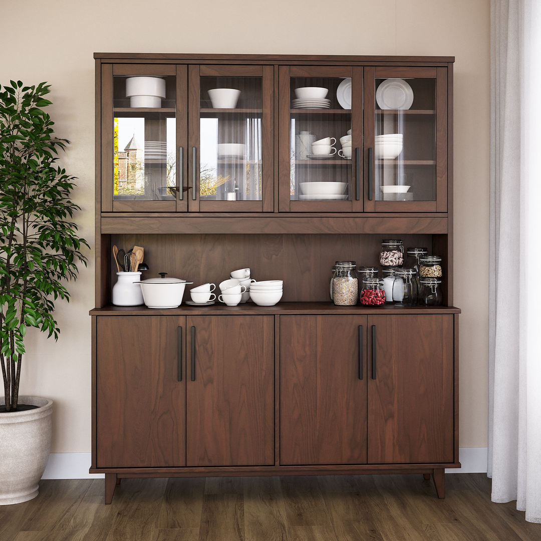 Wooden Country Buffet and Hutch Brick Mill Furniture
